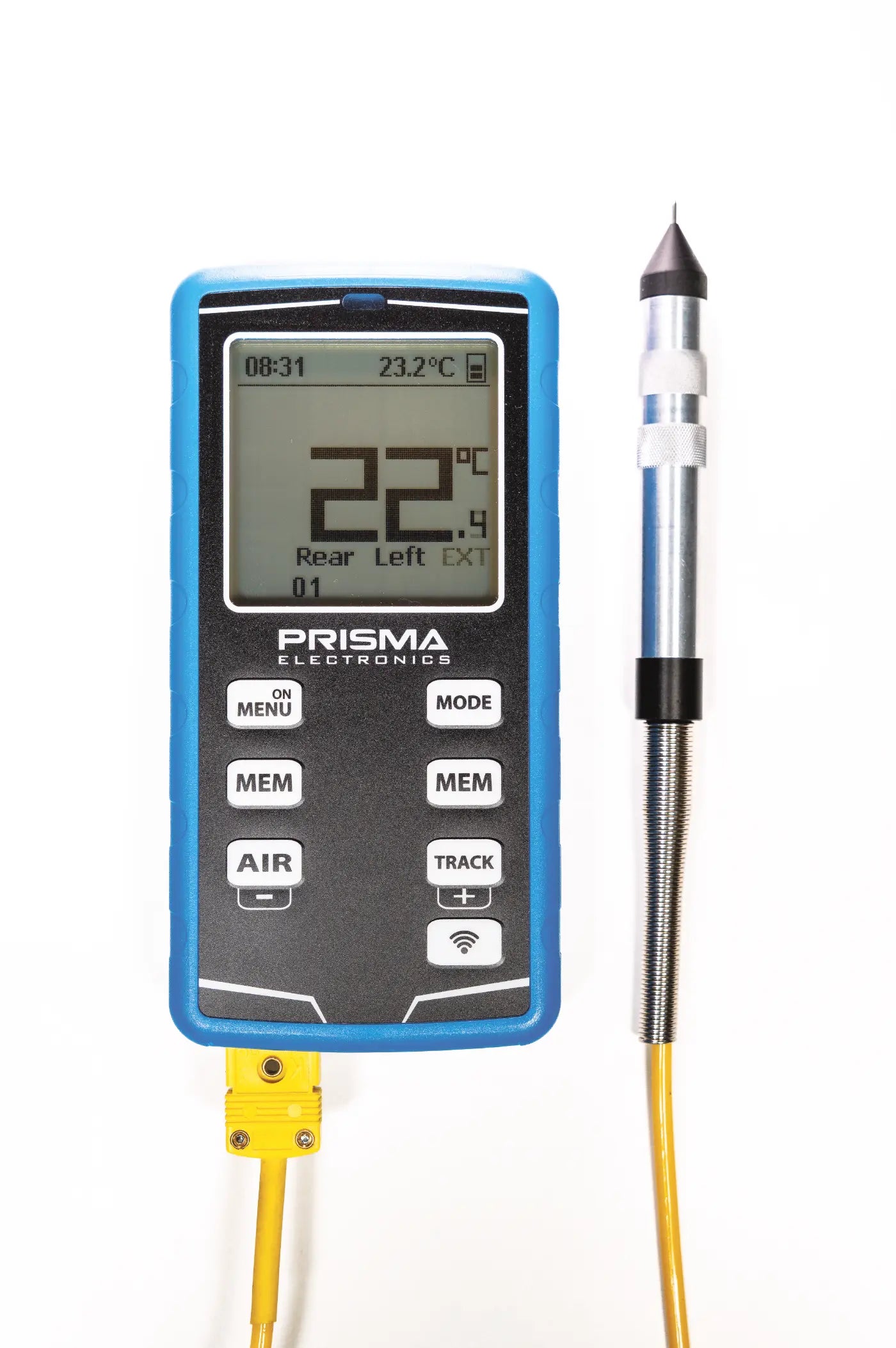 Digital tire pyrometer with needle probe – Prisma Electronics srl